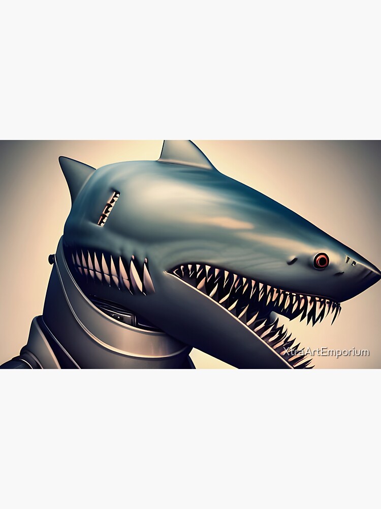 "Cyber Shark" Sticker for Sale by XtraArtEmporium | Redbubble