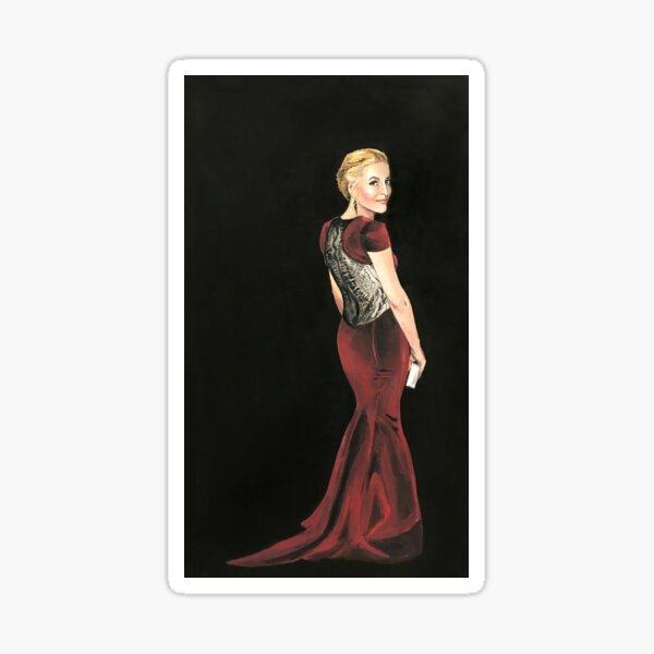 "Gillian Anderson Original Painting 2017 Emmys" Sticker for Sale by ...