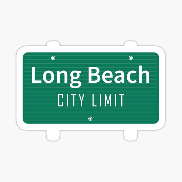 "Long Beach, California city limit souvenir" Sticker for Sale by ...