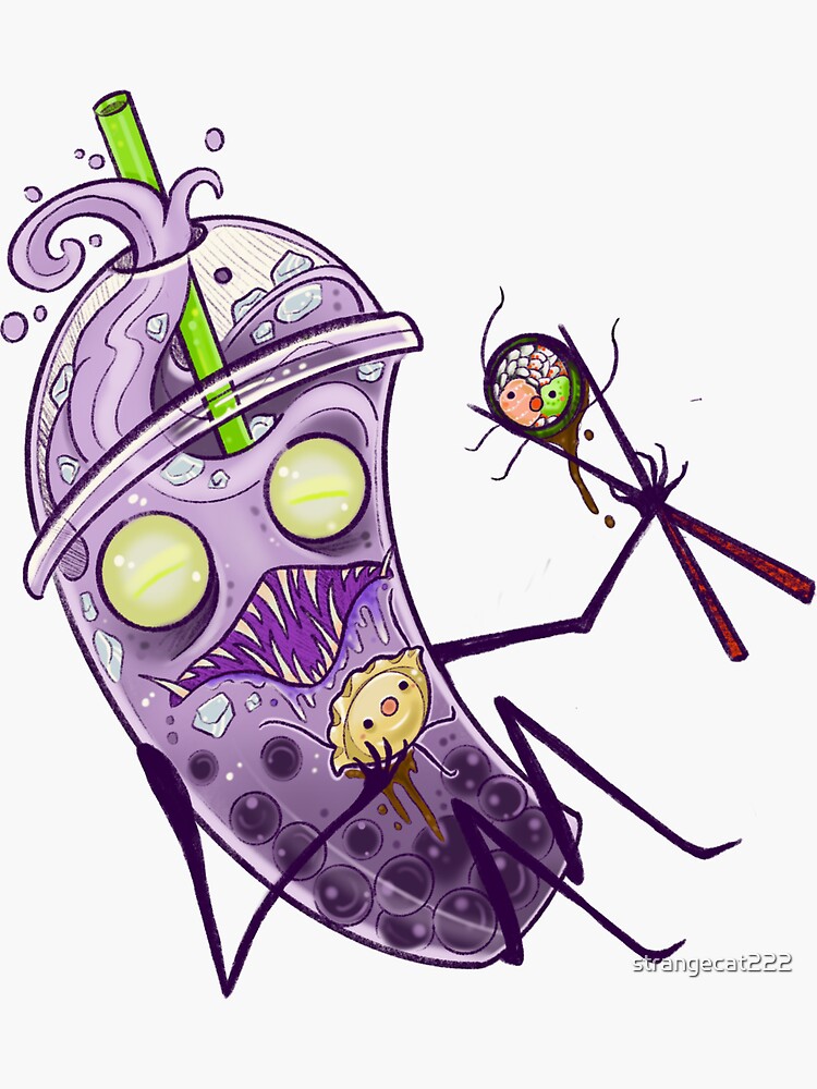 "Zombie Bubble Tea" Sticker for Sale by strangecat222 | Redbubble