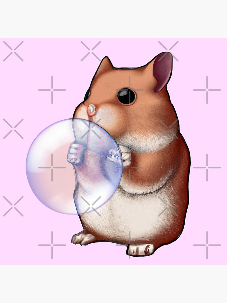 "Cute little hampster blowing a bubble " Poster for Sale by ...