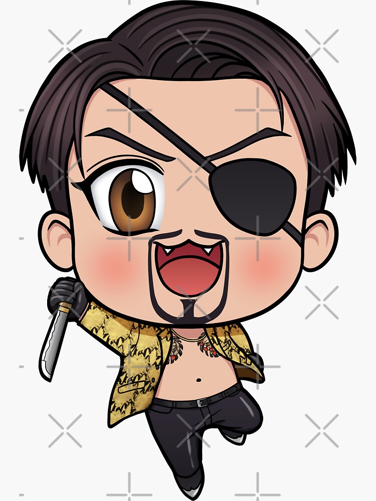 "Chibi Majima" Sticker for Sale by FabyLP | Redbubble