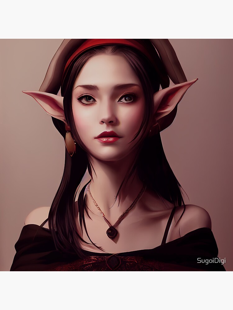 Dark Elf ダークエルフ Sticker For Sale By Sugoidigi Redbubble