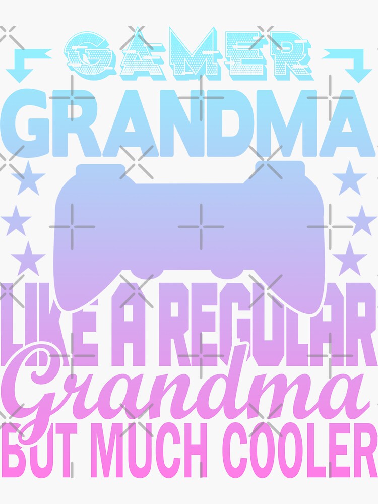 "gamer grandma" Sticker for Sale by phys | Redbubble