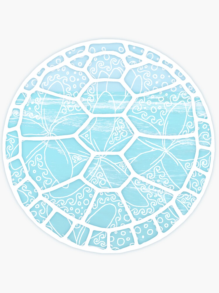 "Loggerhead Sea Turtle ~ Surf plumeria scutes" Sticker for Sale by ...