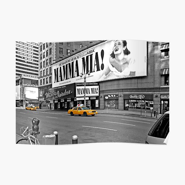 Nyc Yellow Cabs Mamma Mia Poster For Sale By Hell Prints Redbubble