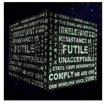 "Borg Cube" Sticker for Sale by reslanh | Redbubble