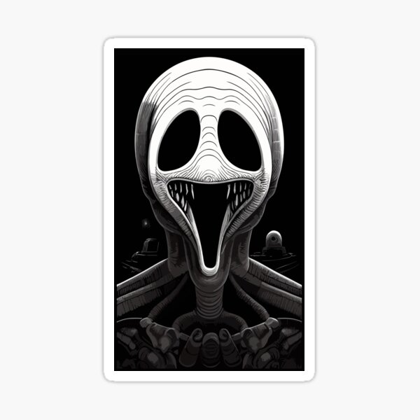 "Scary Ghost Face" Sticker for Sale by YummaTsuki | Redbubble