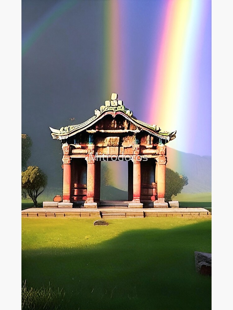 "Rainbow over the temple " Poster for Sale by Mitrodoros | Redbubble