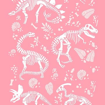 "Excavated Dinosaur Fossils in Candy Pink" Essential T-Shirt for Sale ...