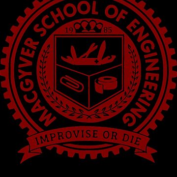 "MacGyver School of Engineering logo vintage" Sticker for Sale by ...