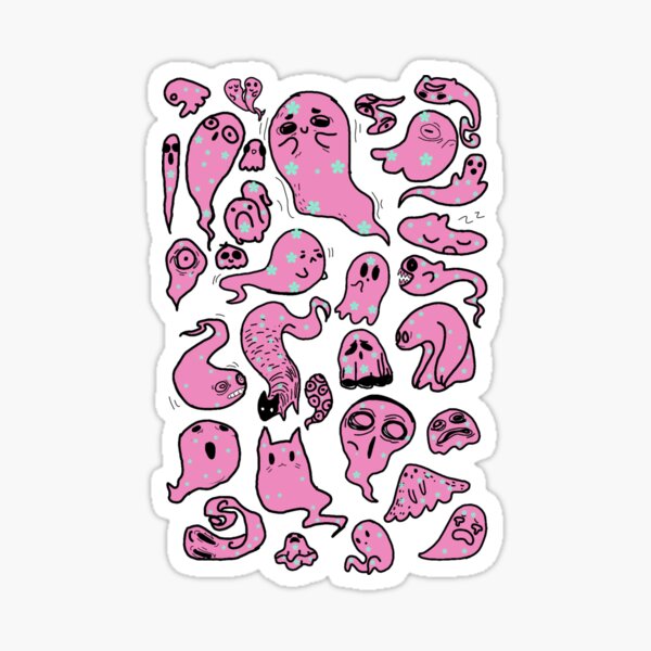 " boo ghosts pack " Sticker for Sale by cutedream | Redbubble