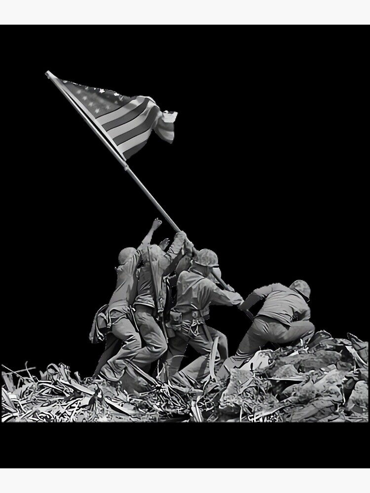 Lámina fotográfica «levantando la bandera en iwo jima ww2 1945 la ...