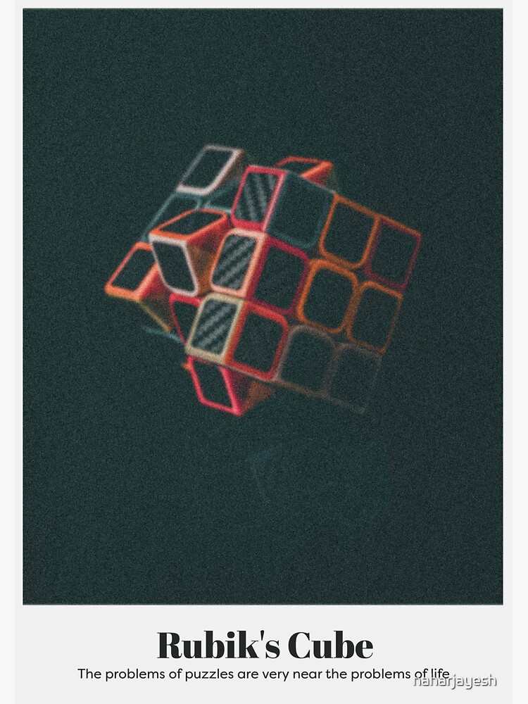 "Rubik cube - Poster Design" Sticker for Sale by naharjayesh | Redbubble