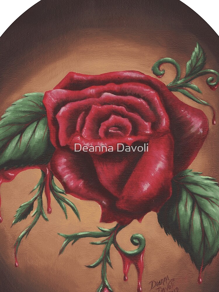 "Bleeding Red Rose Gothic Rose " T-shirt for Sale by deannadavoli ...