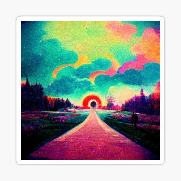 "Walking into the Black Sun" Sticker for Sale by Malkas | Redbubble