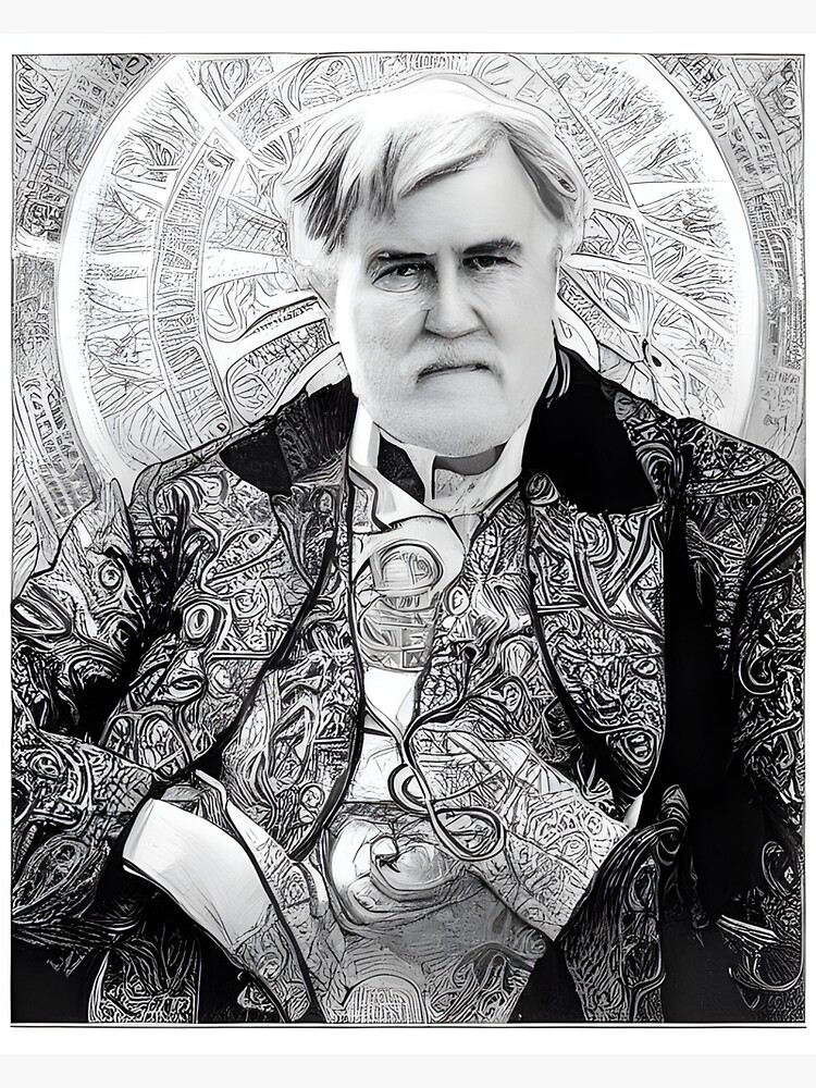 "Thomas Edison" Sticker for Sale by pdartsm | Redbubble