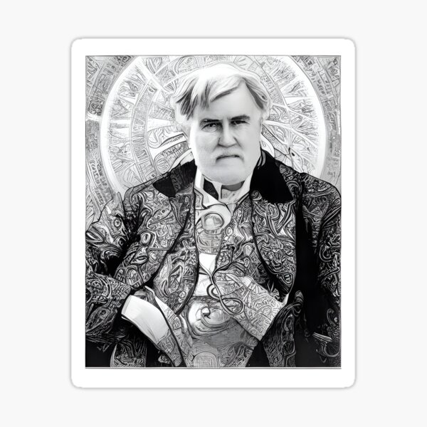 "Thomas Edison" Sticker for Sale by pdartsm | Redbubble