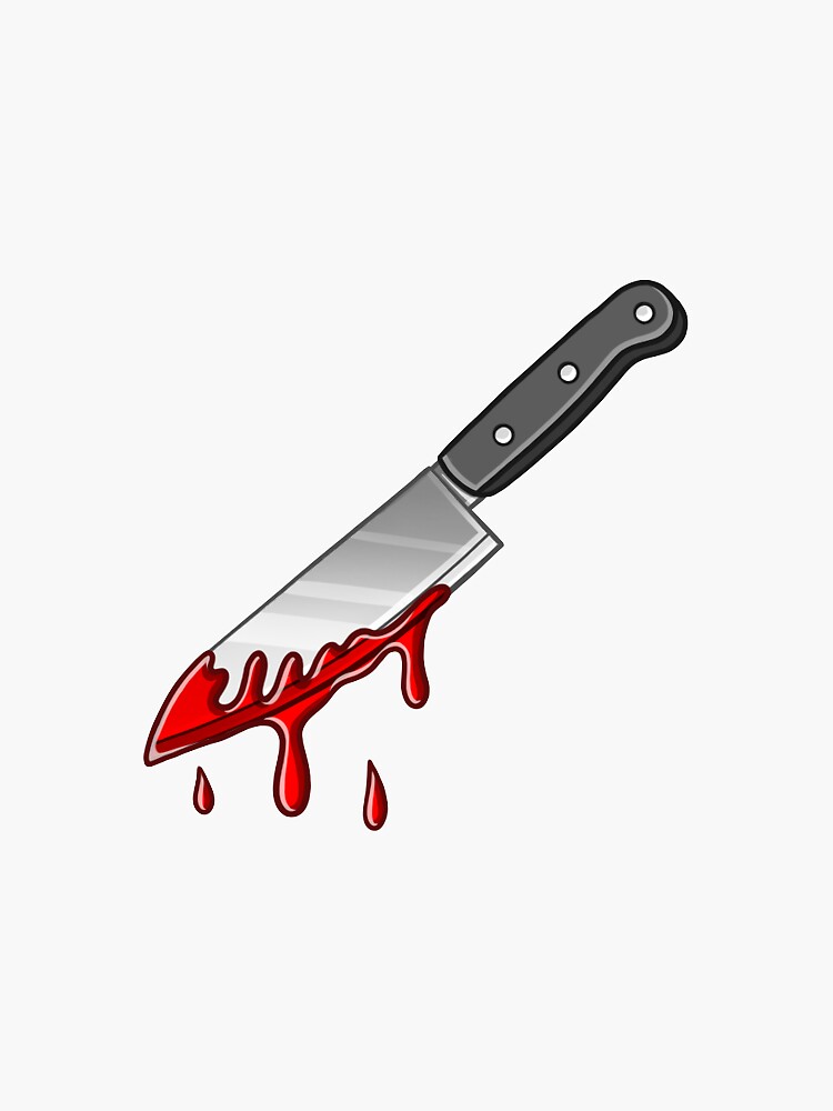 "Bloody Knife" Sticker for Sale by planeteep | Redbubble