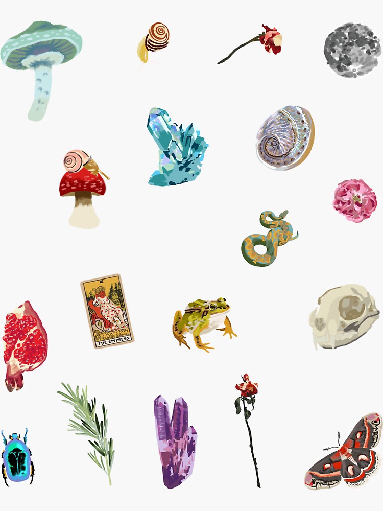 "Witchy aesthetic Sticker Packet" Sticker for Sale by SEASstudios ...