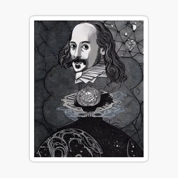 "William Shakespeare" Sticker for Sale by pdartsm | Redbubble