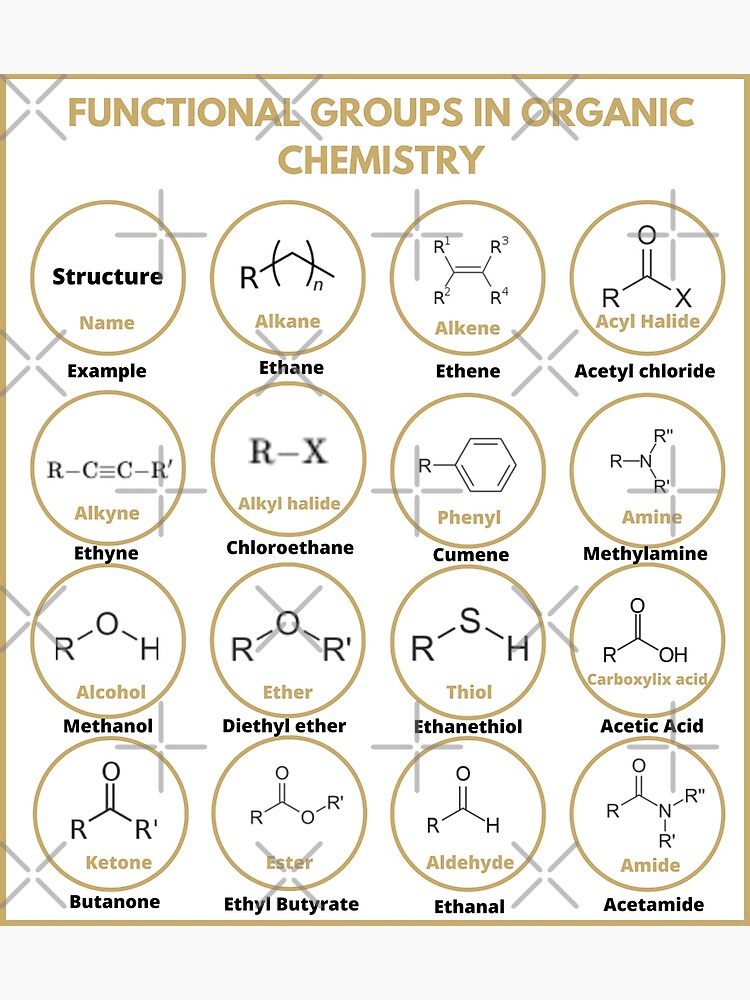 "Functional groups in organic chemistry." Poster for Sale by ...