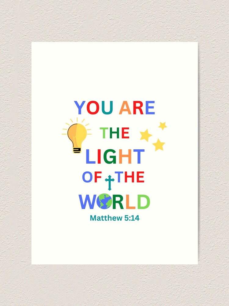"Matthew 5:14- You are the light of the world | Religious Scriptre Wall ...