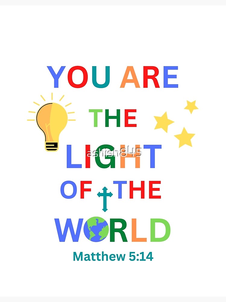 "Matthew 5:14- You are the light of the world | Religious Scriptre Wall ...