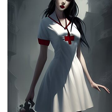 "Beautiful Vampire Nurse Alluring Seductress Mesmerizing Artwork" Sticker for Sale by Eliteijr ...
