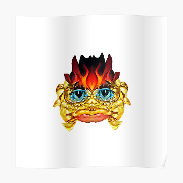"Golden Dragon Mask" Poster for Sale by Byterra-Artech | Redbubble