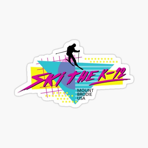 "Ski the K-12" Sticker for Sale by MountBrodie | Redbubble