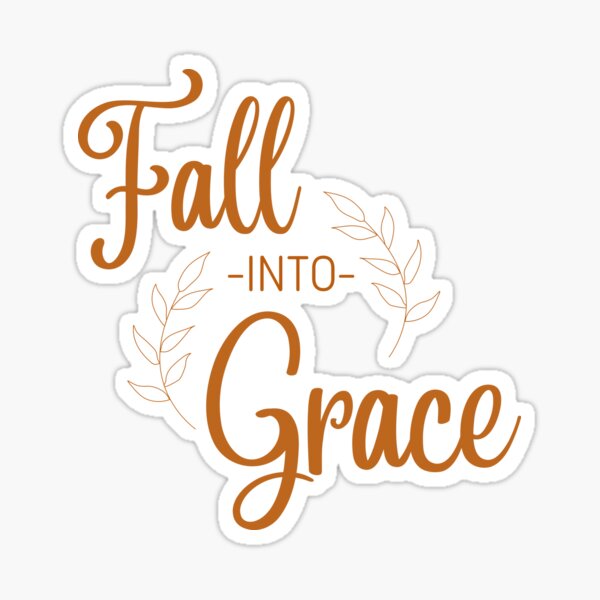 "Fall into Grace Autumn Design" Sticker for Sale by Unclosedness ...