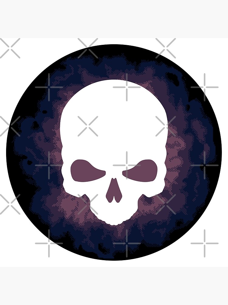 "Pixel Art Skull Purple Circle" Poster for Sale by wolfkin-design ...