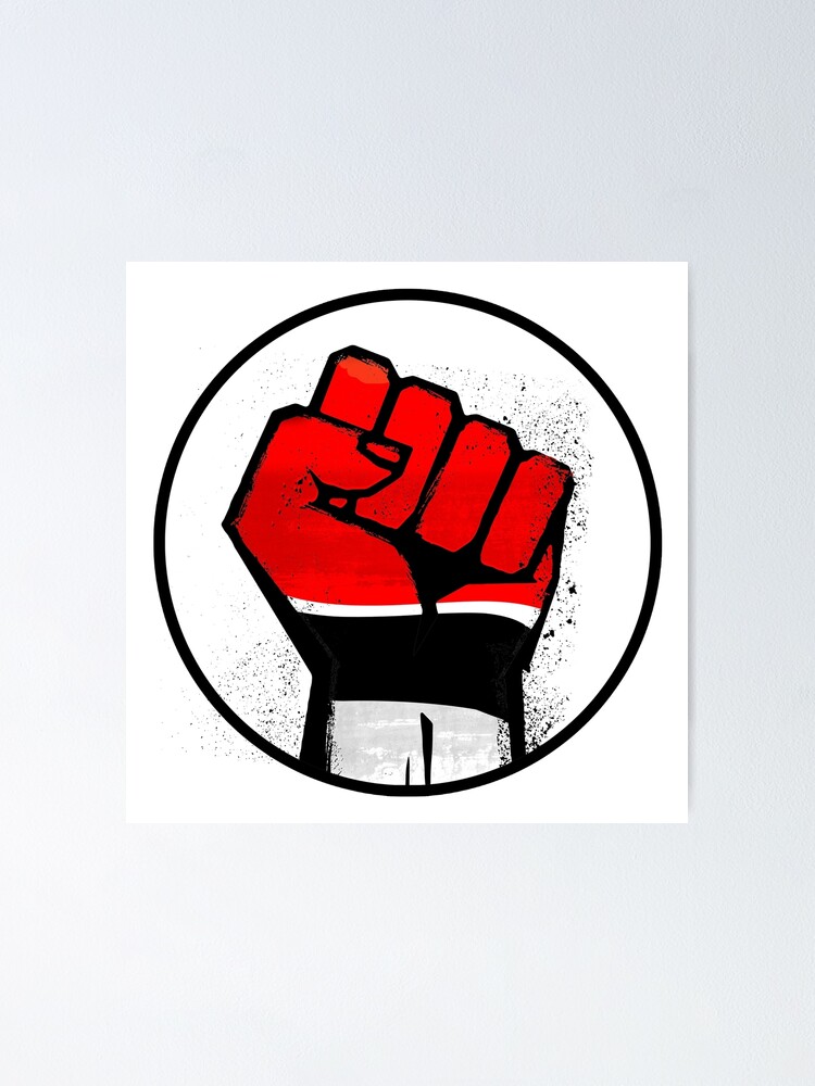 "Anti-Fascist Fist" Poster for Sale by trumporium | Redbubble