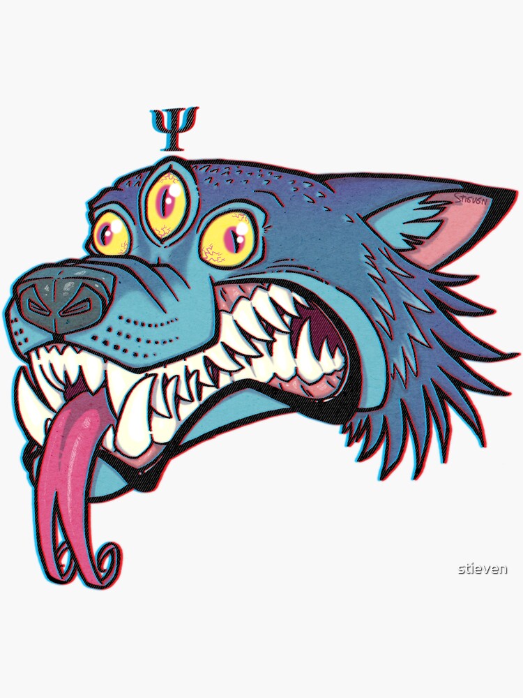 "Psy-Wolf" Sticker for Sale by stieven | Redbubble