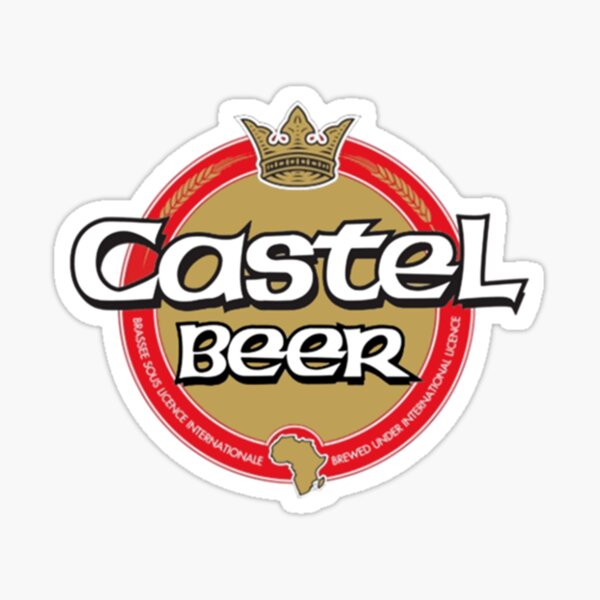 "castel beer logo" Sticker for Sale by DamaraFields1 | Redbubble