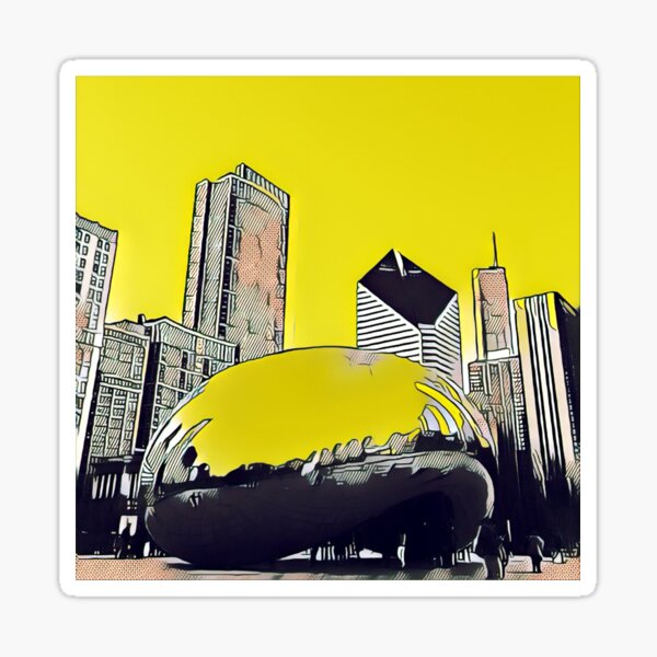 "Chicago bean" Sticker for Sale by llpocah | Redbubble