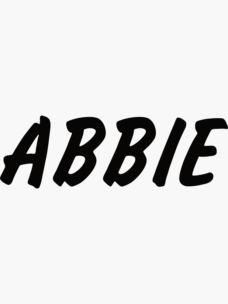 "Abbie" Sticker for Sale by PinkWindmill | Redbubble