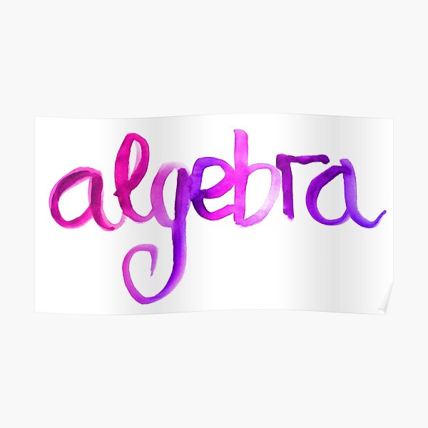 "algebra handlettering | mathematics lettering" Poster for Sale by ...