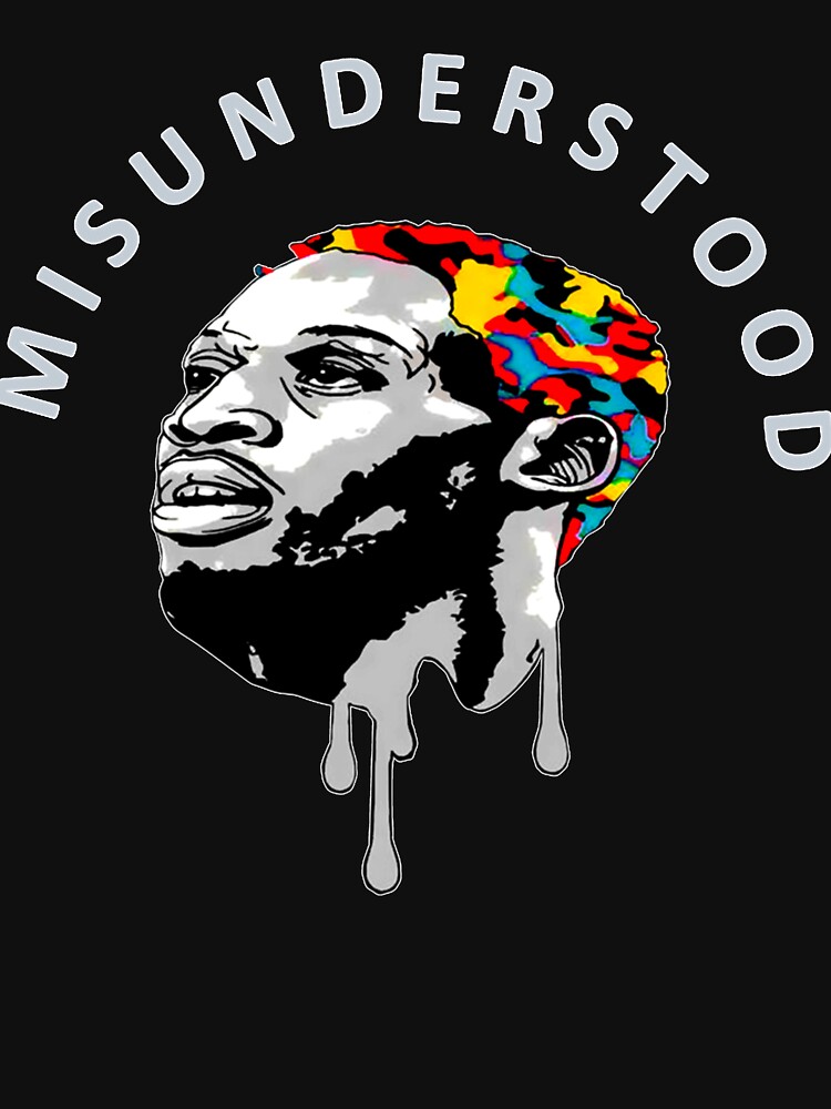 "Dennis Rodman Misunderstood " T-shirt for Sale by Kolinatfield ...