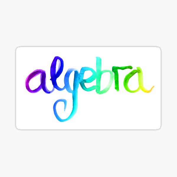Pegatina «letras de álgebra | letras de acuarela de álgebra» de lausn ...