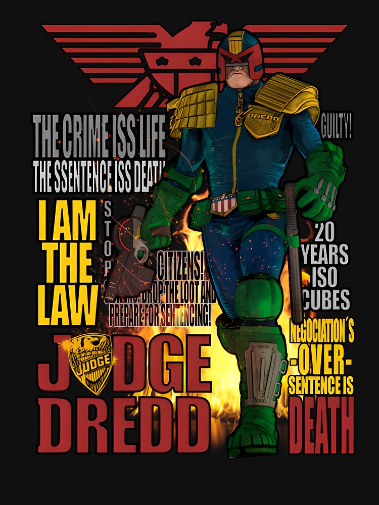"Judge Dredd" Essential T-Shirt for Sale by liomikaxfi | Redbubble
