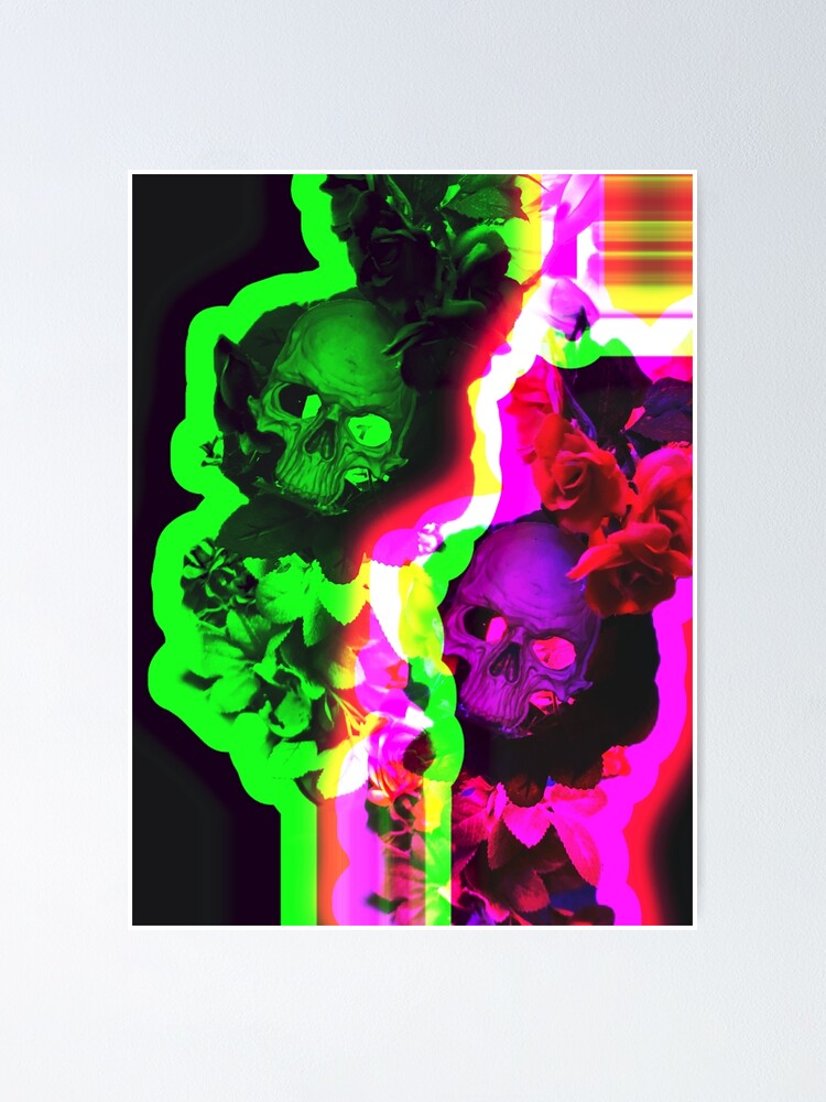 "Creepy glitchy aesthetic Halloween Skull face bro comin atcha straight ...
