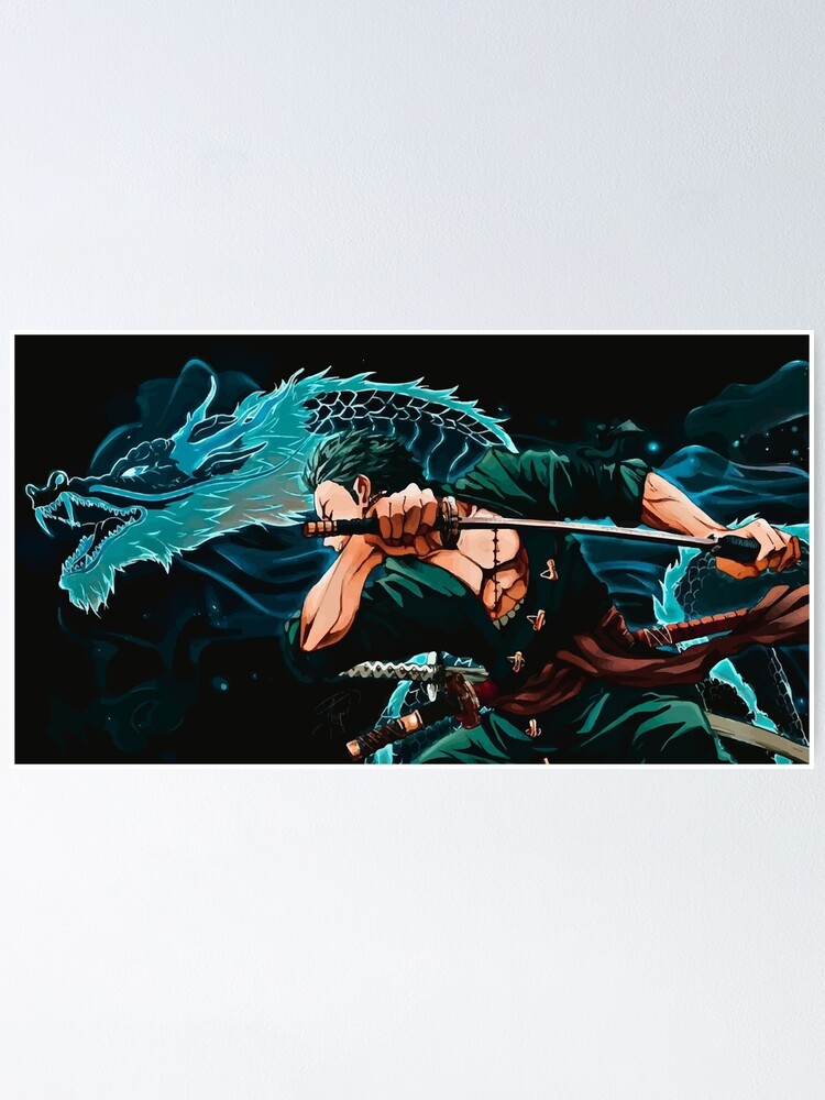 "Zoro with dragon sword" Poster for Sale by YourDemonSlayer | Redbubble