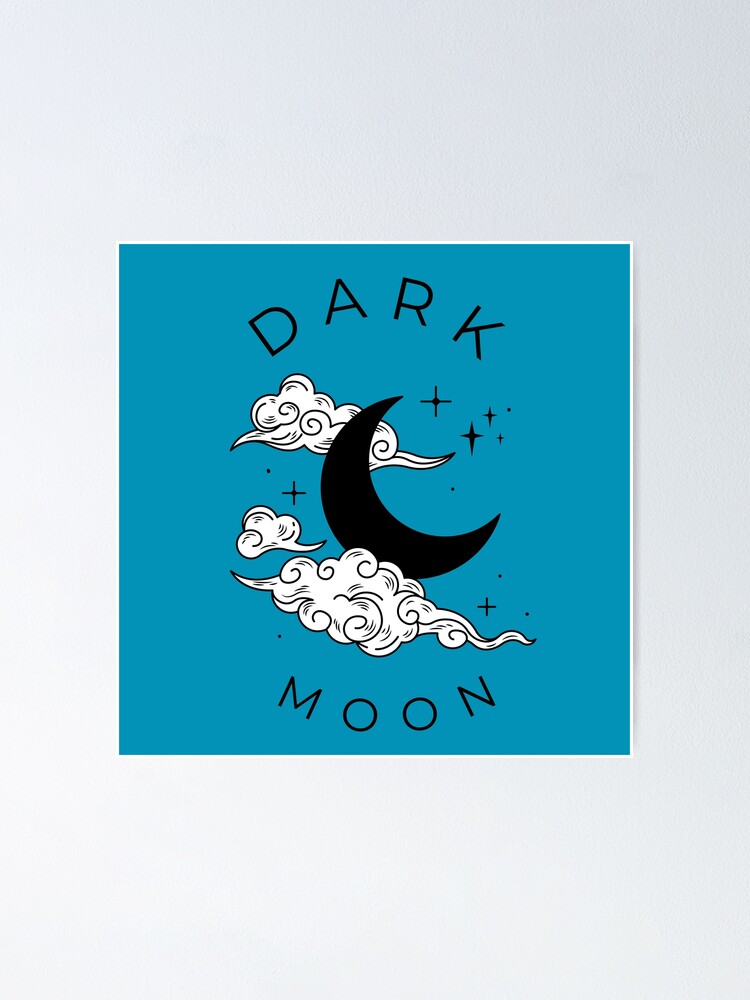 "Dark Moon - Black And White" Poster for Sale by nevalkdesigns | Redbubble