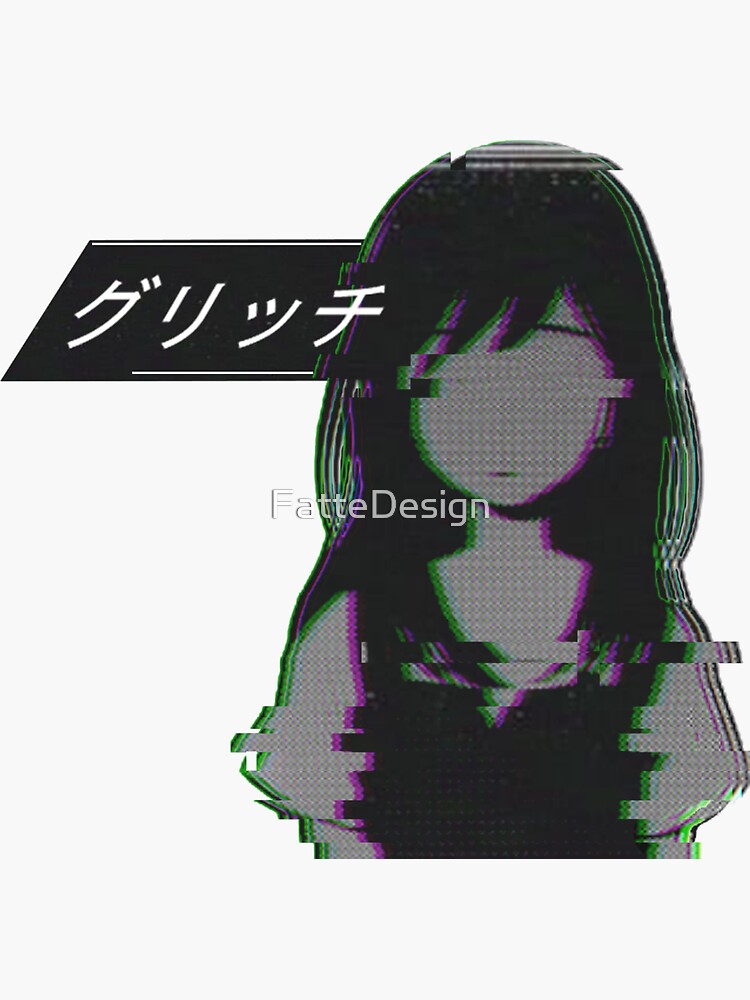 "Glitch" Sticker by FatteDesign | Redbubble