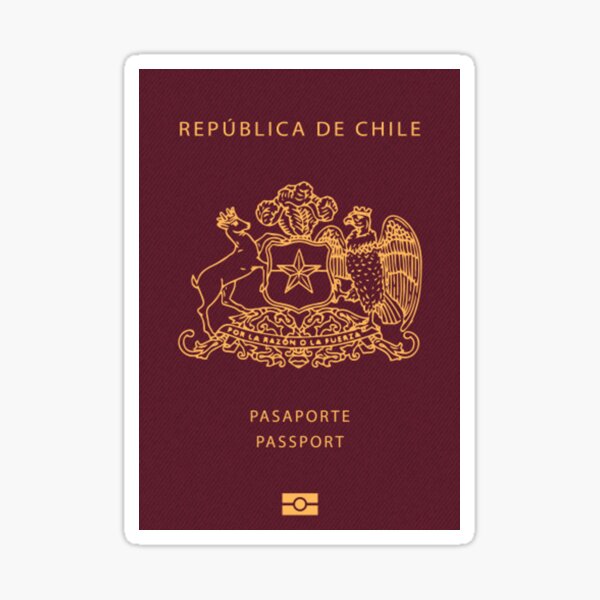 "Chilean passport cover" Sticker for Sale by JDWalkerco | Redbubble