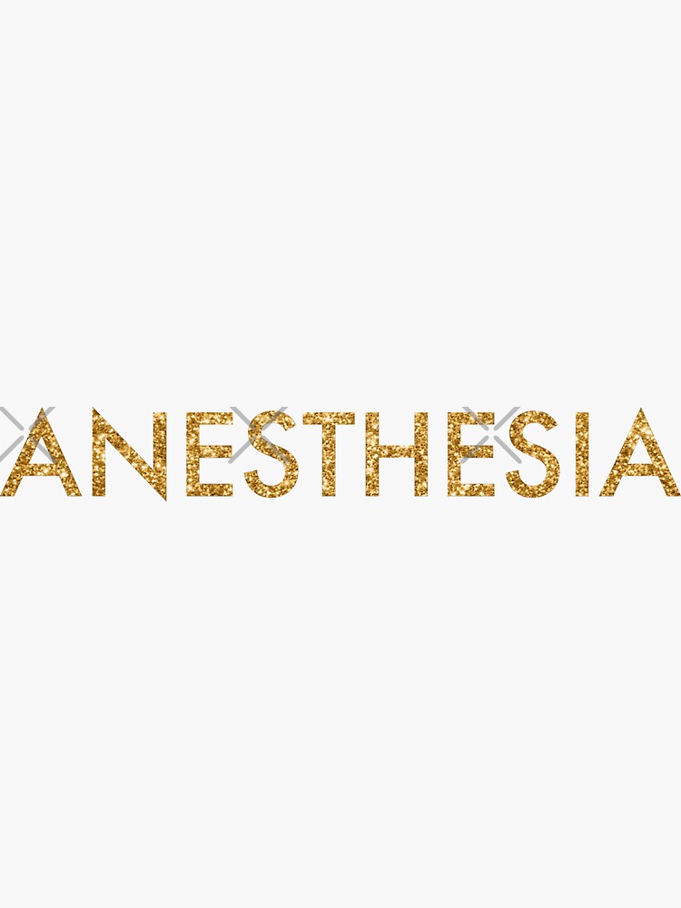 "Anesthesia - glitter anesthesia logo" Sticker for Sale by charlielim ...