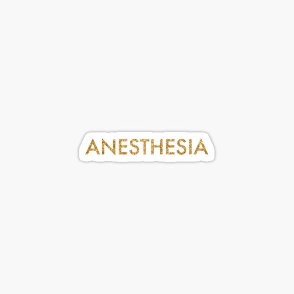 "Anesthesia - glitter anesthesia logo" Sticker for Sale by charlielim ...