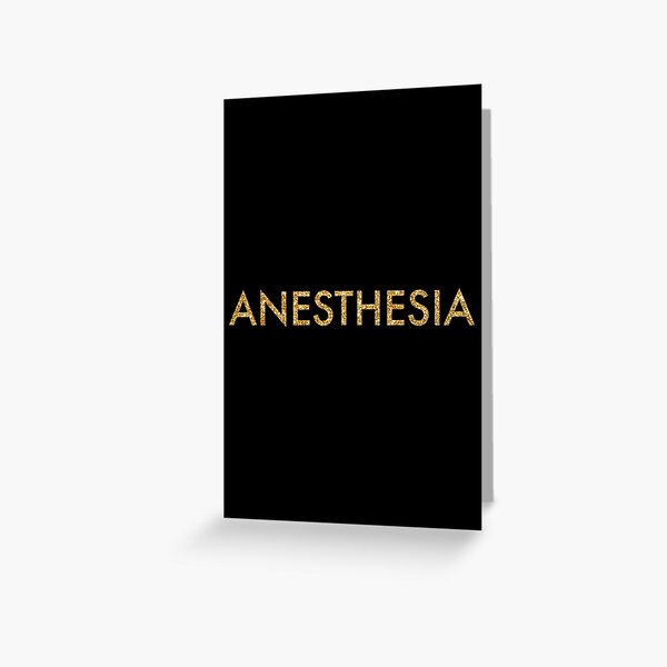 "Anesthesia - glitter anesthesia logo" Greeting Card for Sale by ...